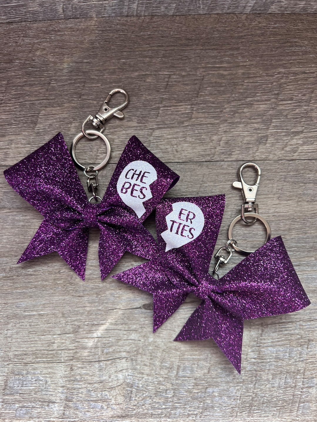 CHEER BESTIES Mini Cheerbow Keychain Glitter Cheerbow Keychains Several ...
