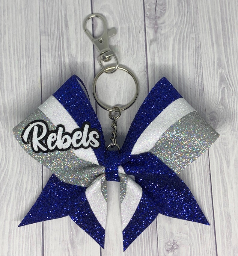 Mini Cheer Bow Keychains Tri-color - Etsy