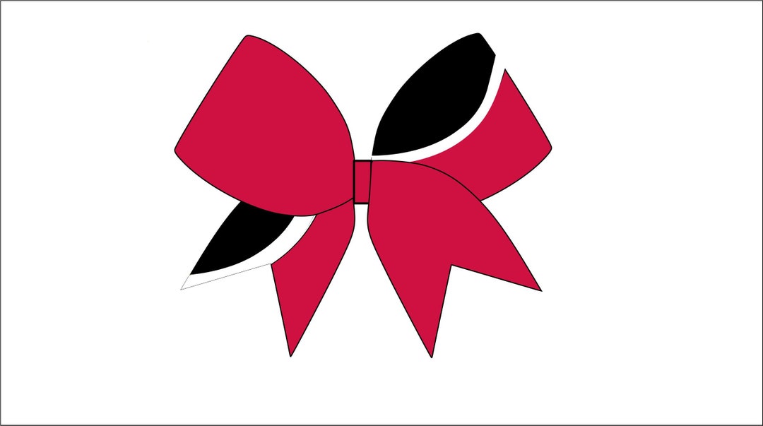 Red Black Cheerbow File - Digital File Only - Cheer Bow Sublimation ...