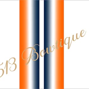 Navy Blue and Orange Ombre Cheerbow Template - Digital File Only ...