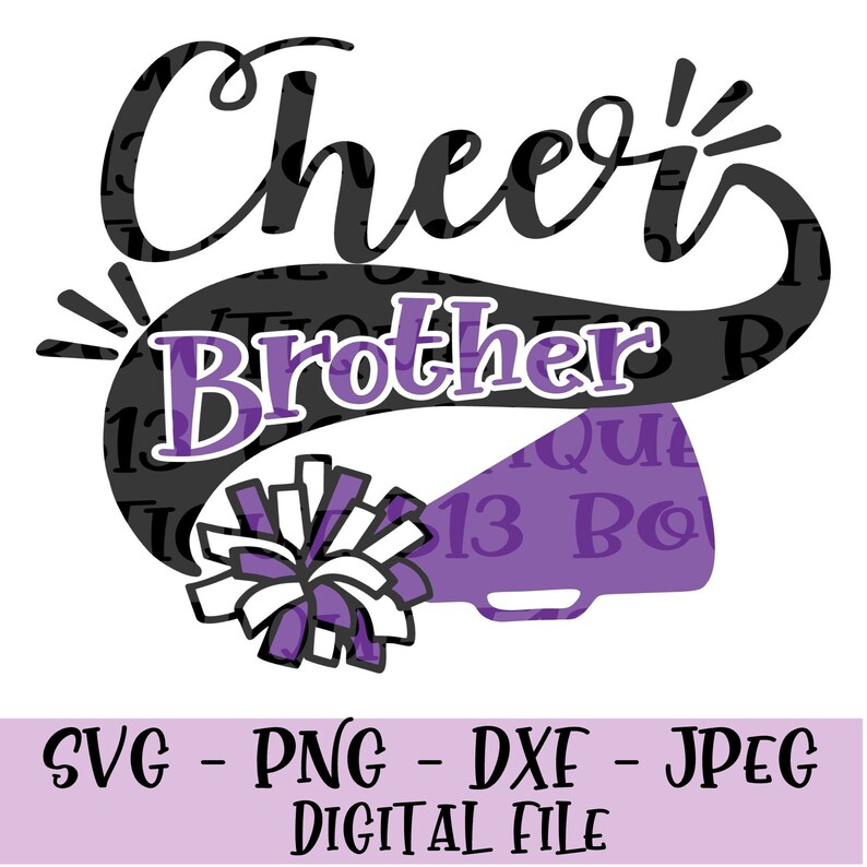 Cheer Brother Shirt Template SVG PNG JPeG DXF Digital | Etsy