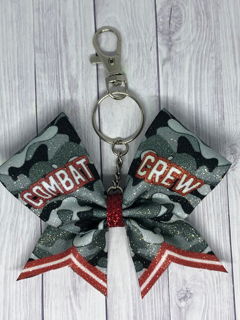 Team Cheer Bow Keychains Mini Bow Keychain to Match Your - Etsy