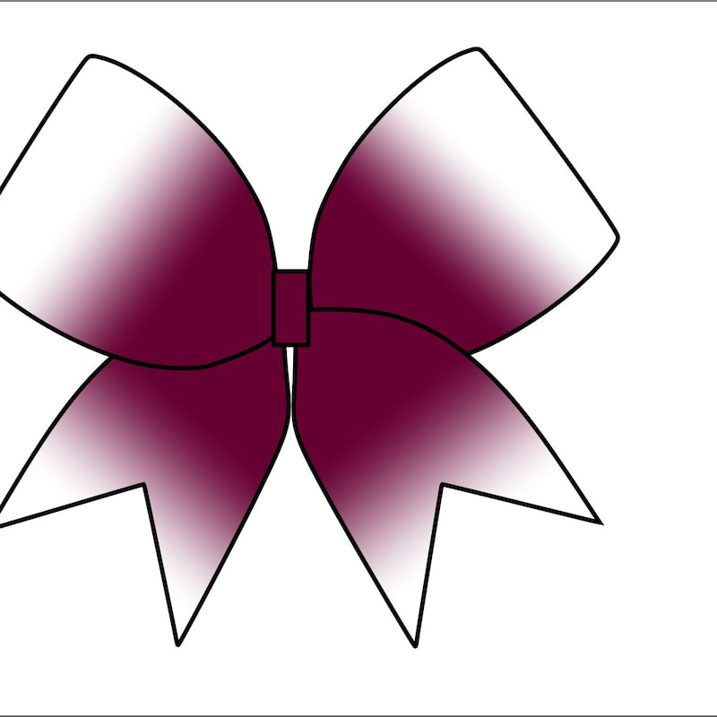Burgundy Cheer Bow - Etsy
