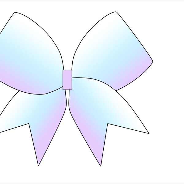 Purple Gradient Cheer Bow Template - Etsy