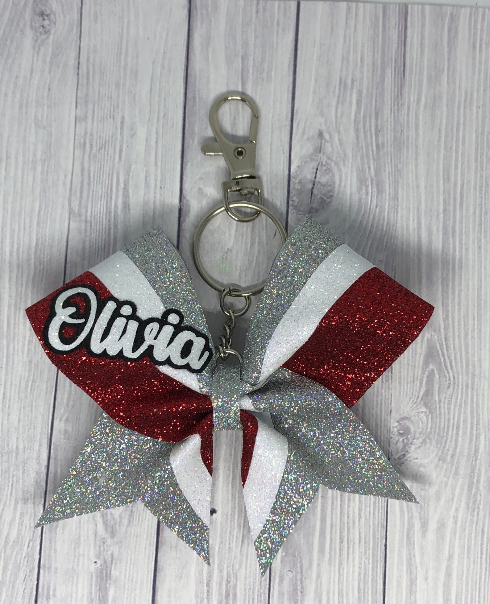 Mini Cheer Bow Keychains Tri-color - Etsy
