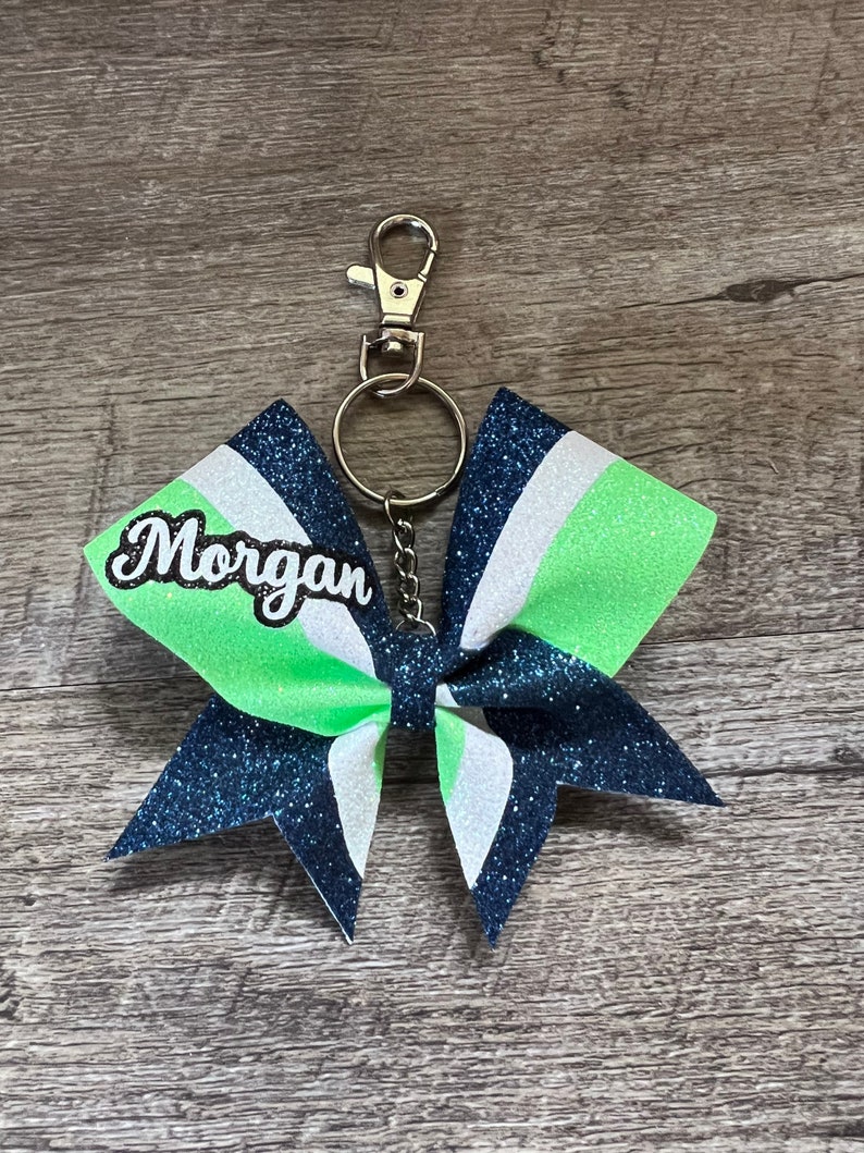 Mini Cheer Bow Keychains Tri-color - Etsy