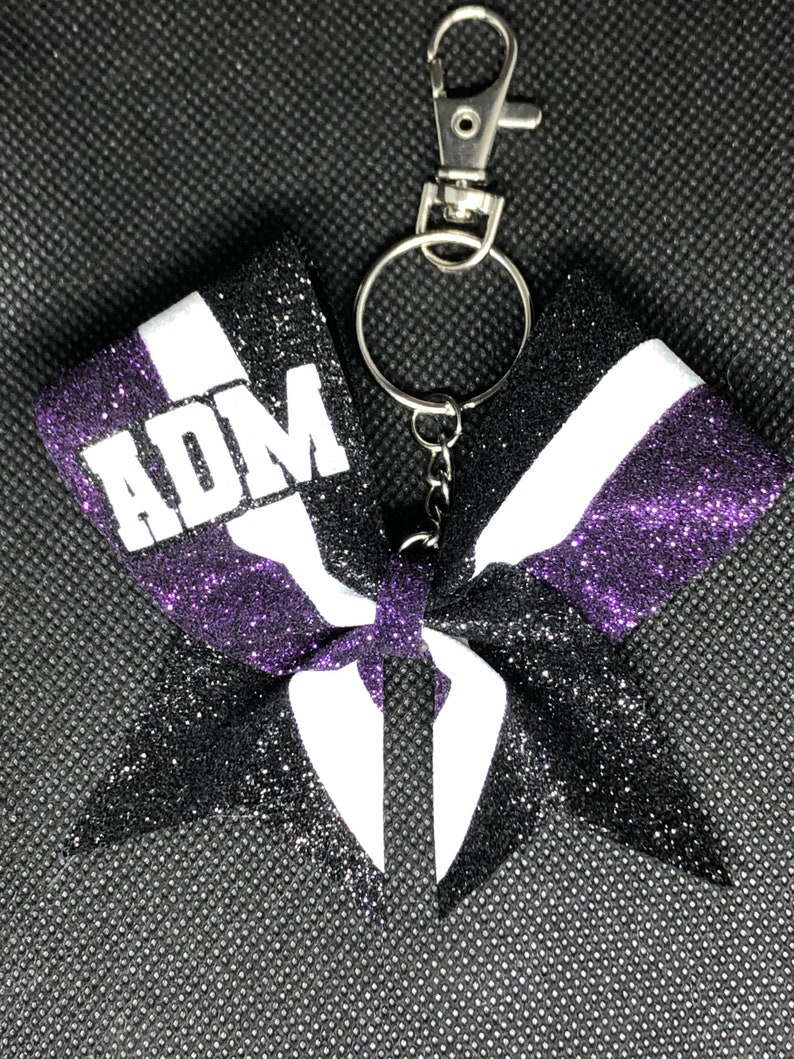 Mini Cheer Bow Keychains Tri-Color | Etsy