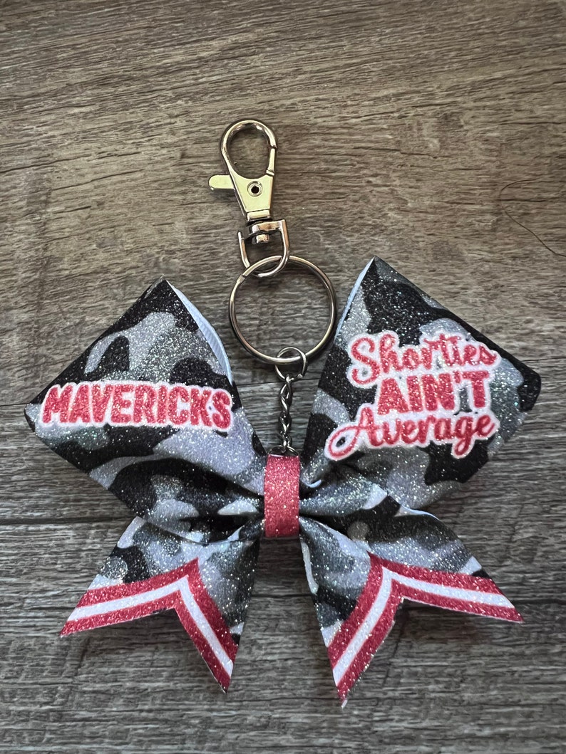 Team Cheer Bow Keychains Mini Bow Keychain to Match Your - Etsy
