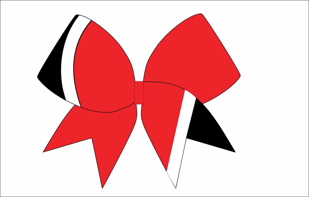 Cheer Bow CUT FILE Digital File Only Cheerbow Digital Design ONLY Swish ...