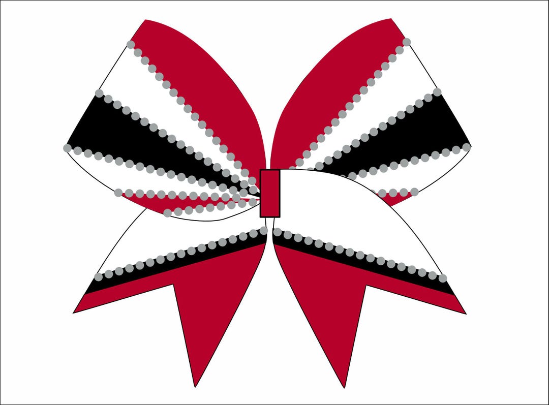 Rhinestone Pattern Cheer Bow CUT FILE - Digital File Only - Cheerbow ...