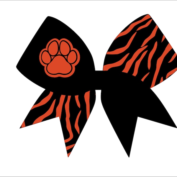 Tiger Cheer Bow - Etsy