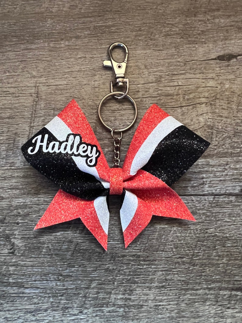 Mini Cheer Bow Keychains Tri-color - Etsy