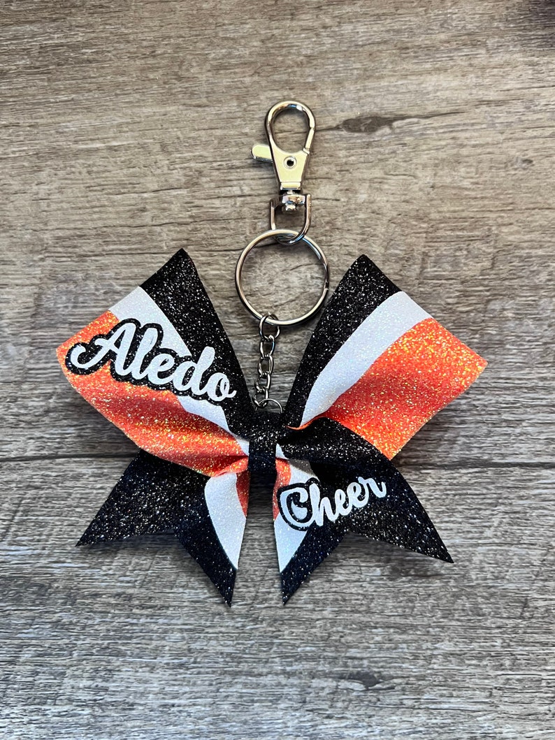 Mini Cheer Bow Keychains Tri-color - Etsy