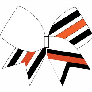 Cheerbow CUT FILE 3 Inch Bow - Digital File Only - Three Stripe Bow ...