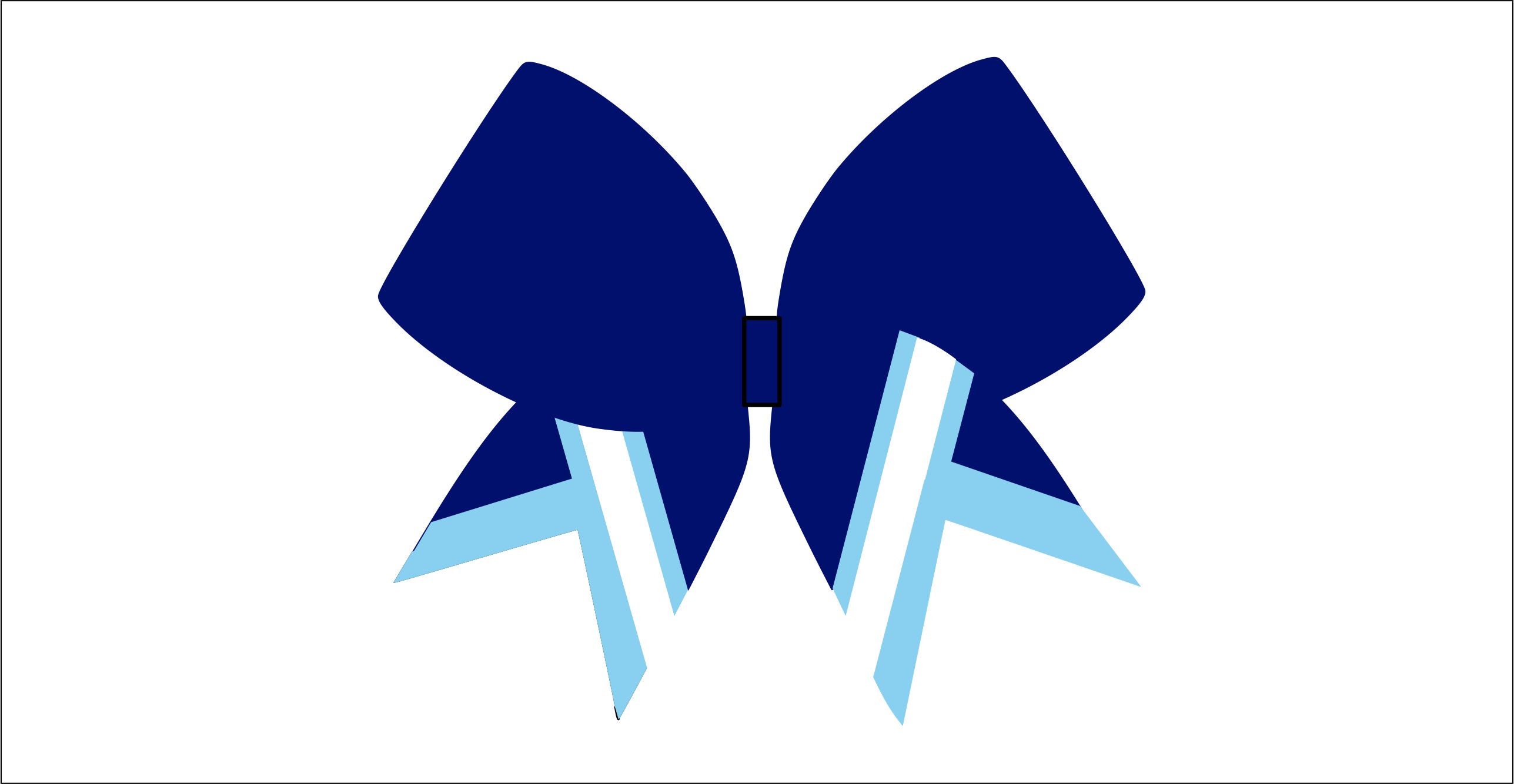 Blue Cheer Bows Clip Art