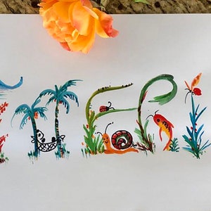Customized Name Painting - Etsy