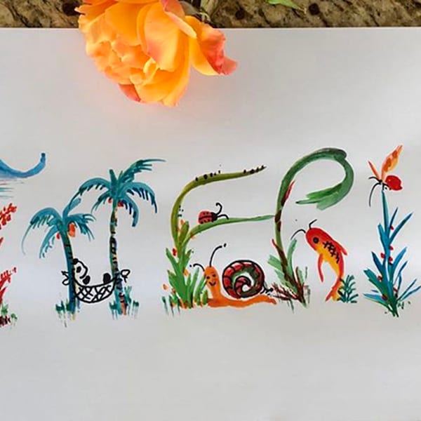 Custom Name Painting - Etsy