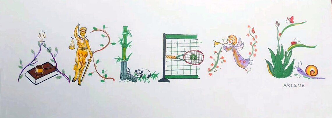 Customized Name Painting - Etsy