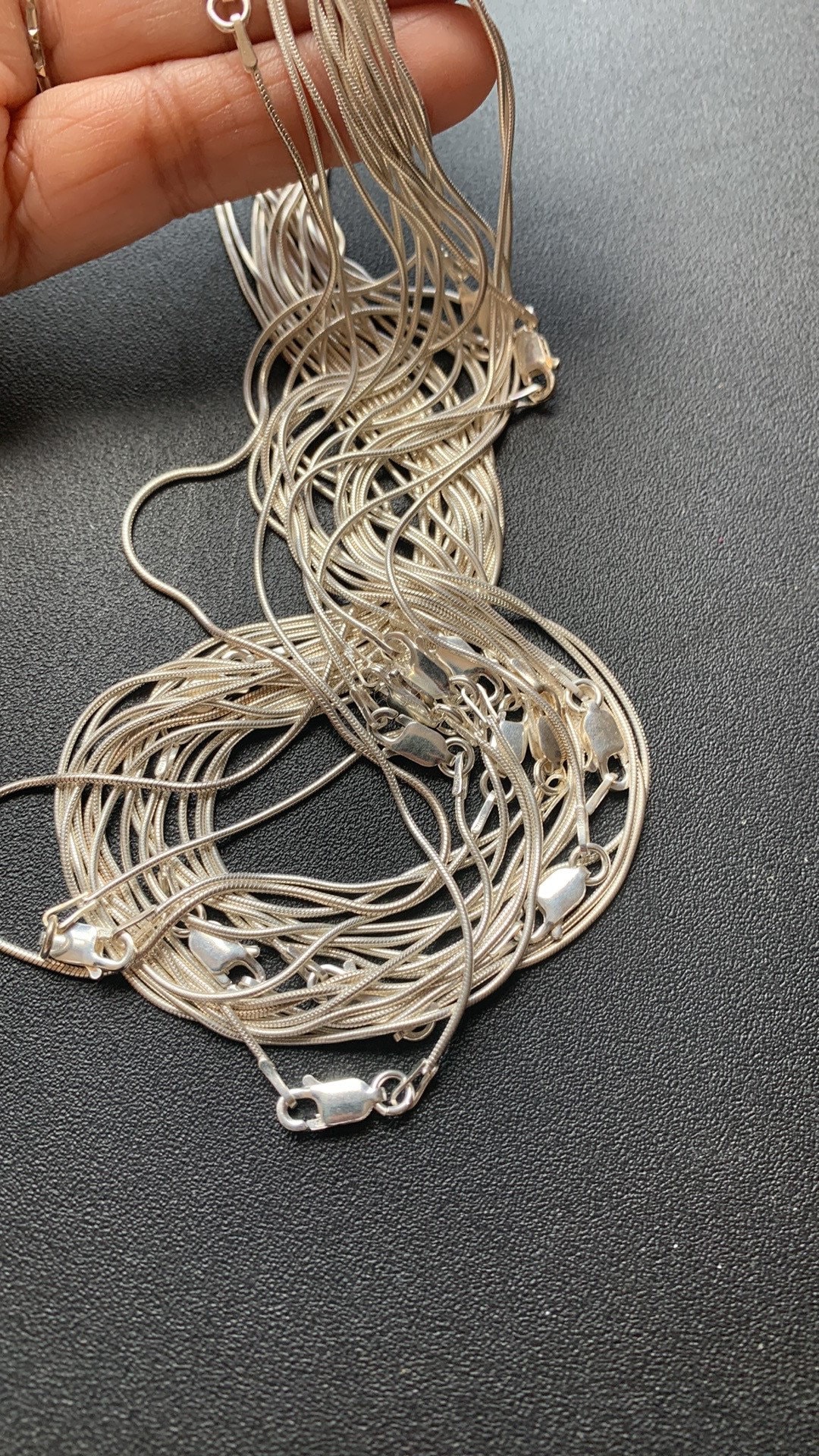 925 Solid Sterling Silver Snake Chains - Etsy