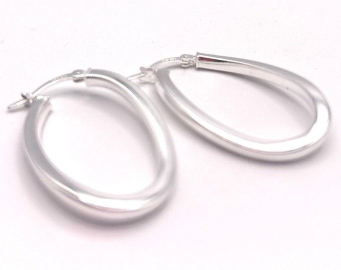 925 Solid Sterling Silver Hoop Earrings - Etsy