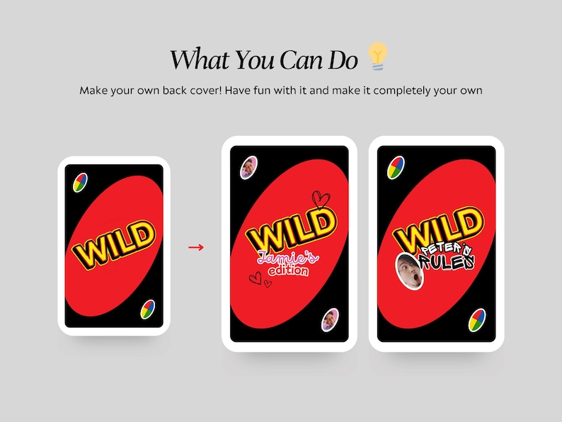 Editable Game Card Template | Canva FREE Custom Deck | Printable Family ...