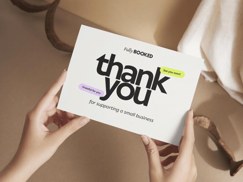 Editable Canva Thank You Card Template | Digital Download | 3 Fronts ...