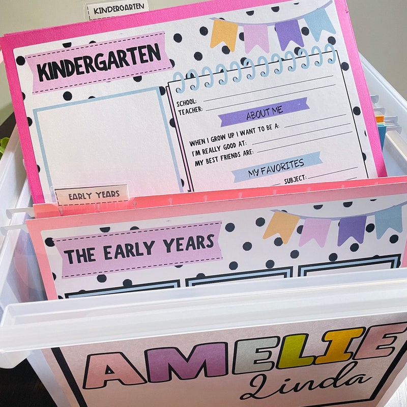 School Years File Folder - Etsy