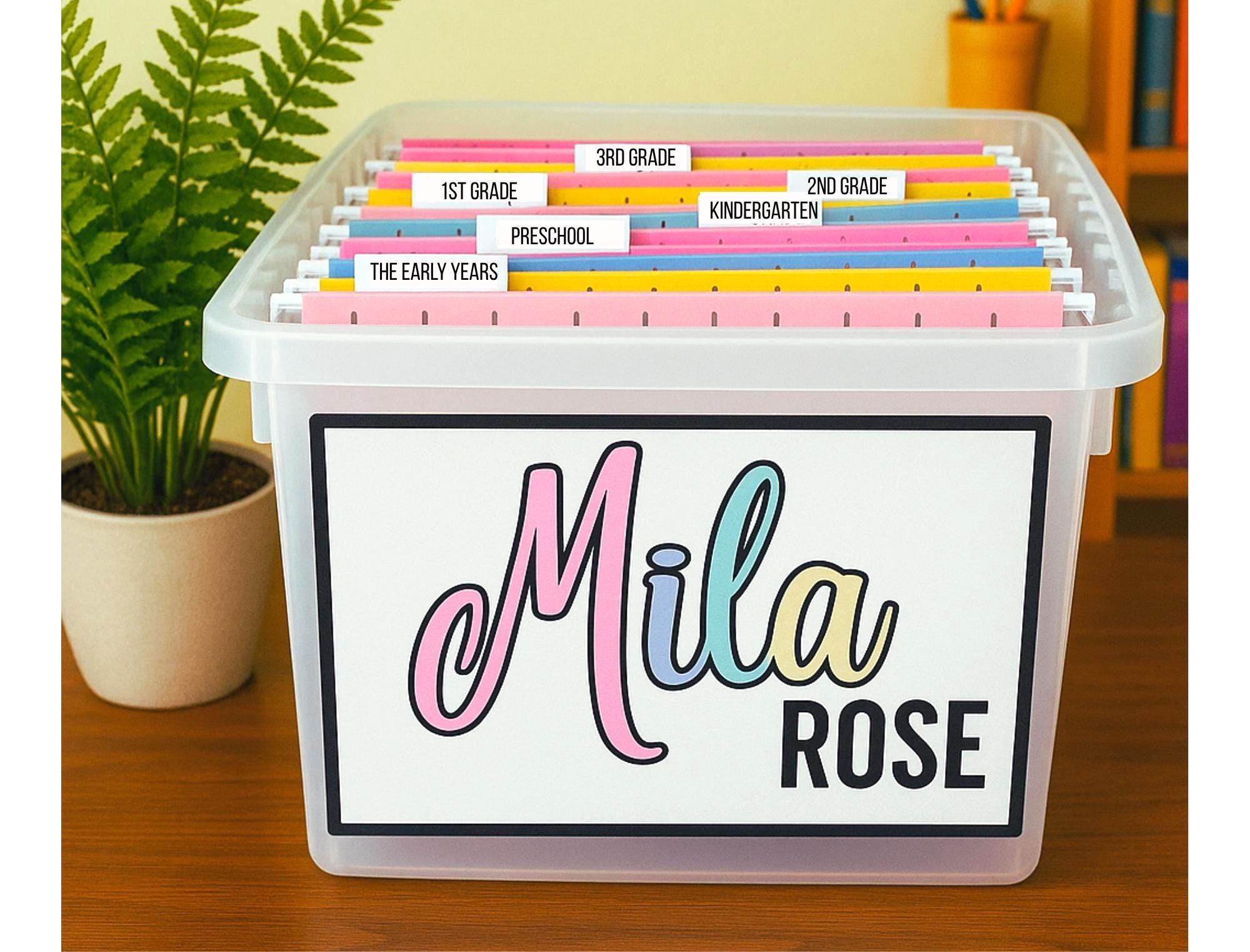 Editable School Memory Box: Printable File Folder Labels (digital ...