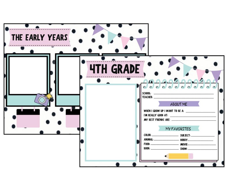 School Memory Box Printable Kit: DIY Keepsake Organizer (digital ...