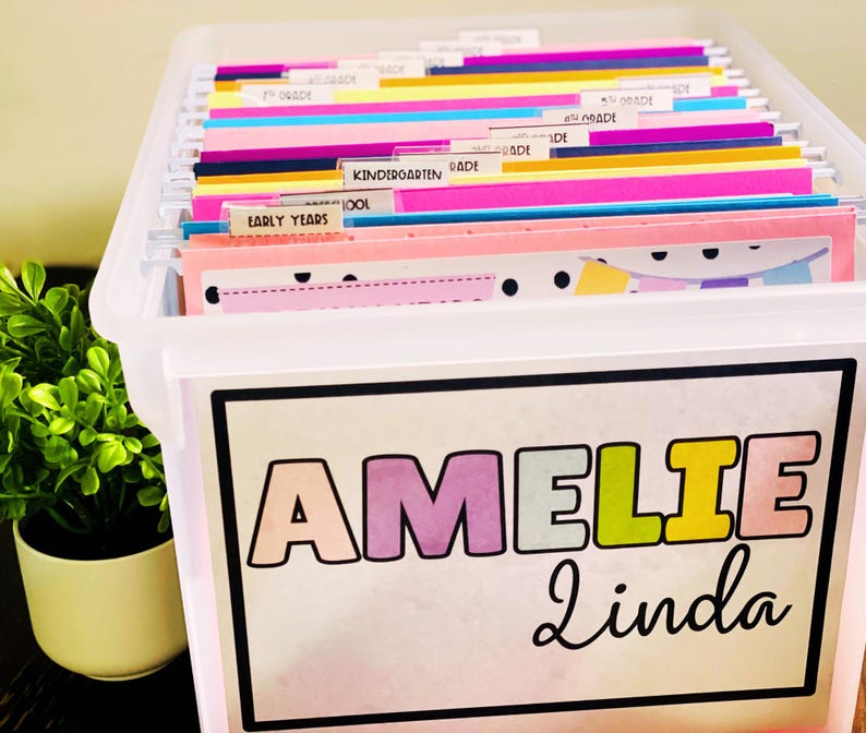 School Memory Box Printable Kit: DIY Keepsake Organizer (digital ...