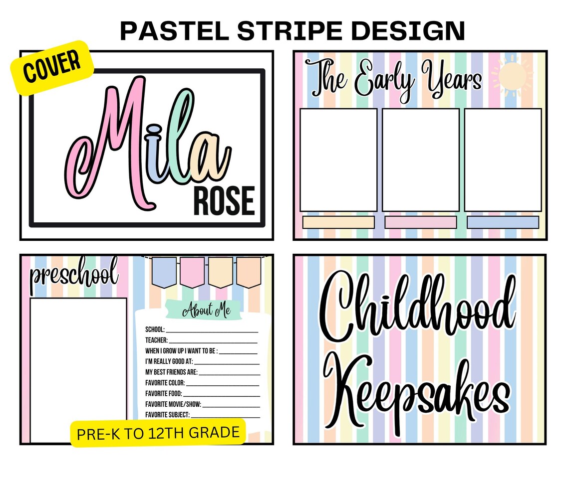 Editable School Memory Box: Printable File Folder Labels (digital ...