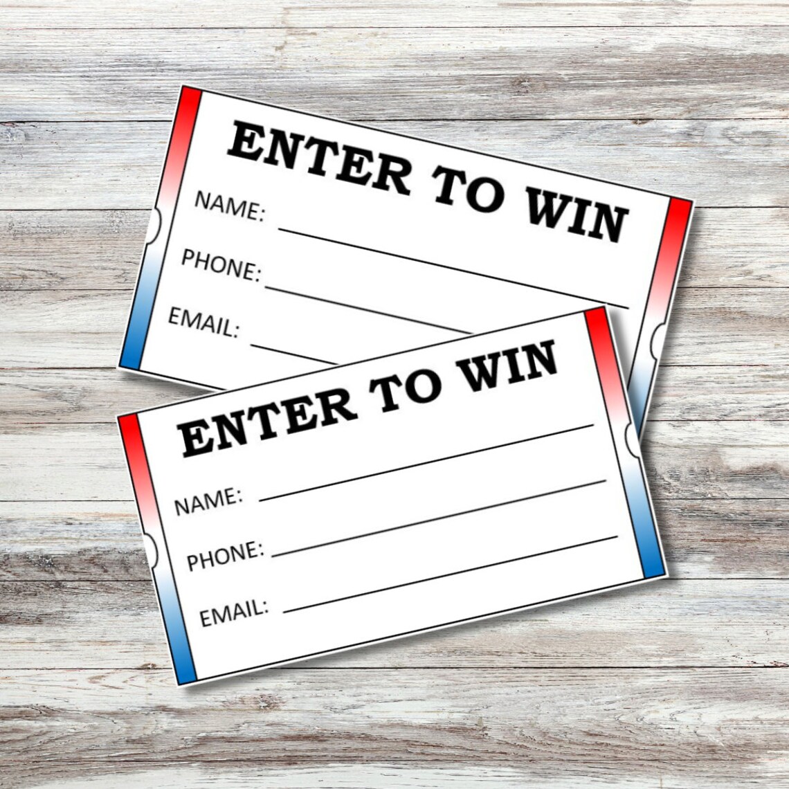 ENTER TO WIN Raffle Tickets Red White and Blue Labor Day Holiday ...