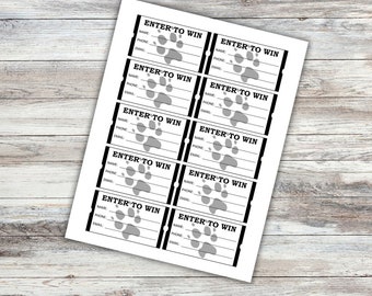 Printable Raffle Ticket, Enter to Win Printable Ticket, Fundraiser ...