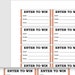 ENTER TO WIN Raffle Tickets Light Salmon Red and Black Printable ...