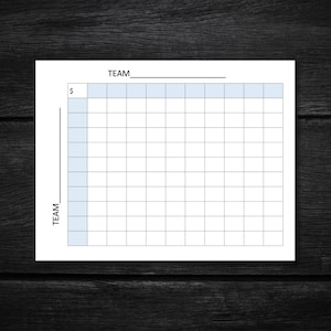 Simple Game Squares - Instant Download - PDF - Printable - Raffle Game ...