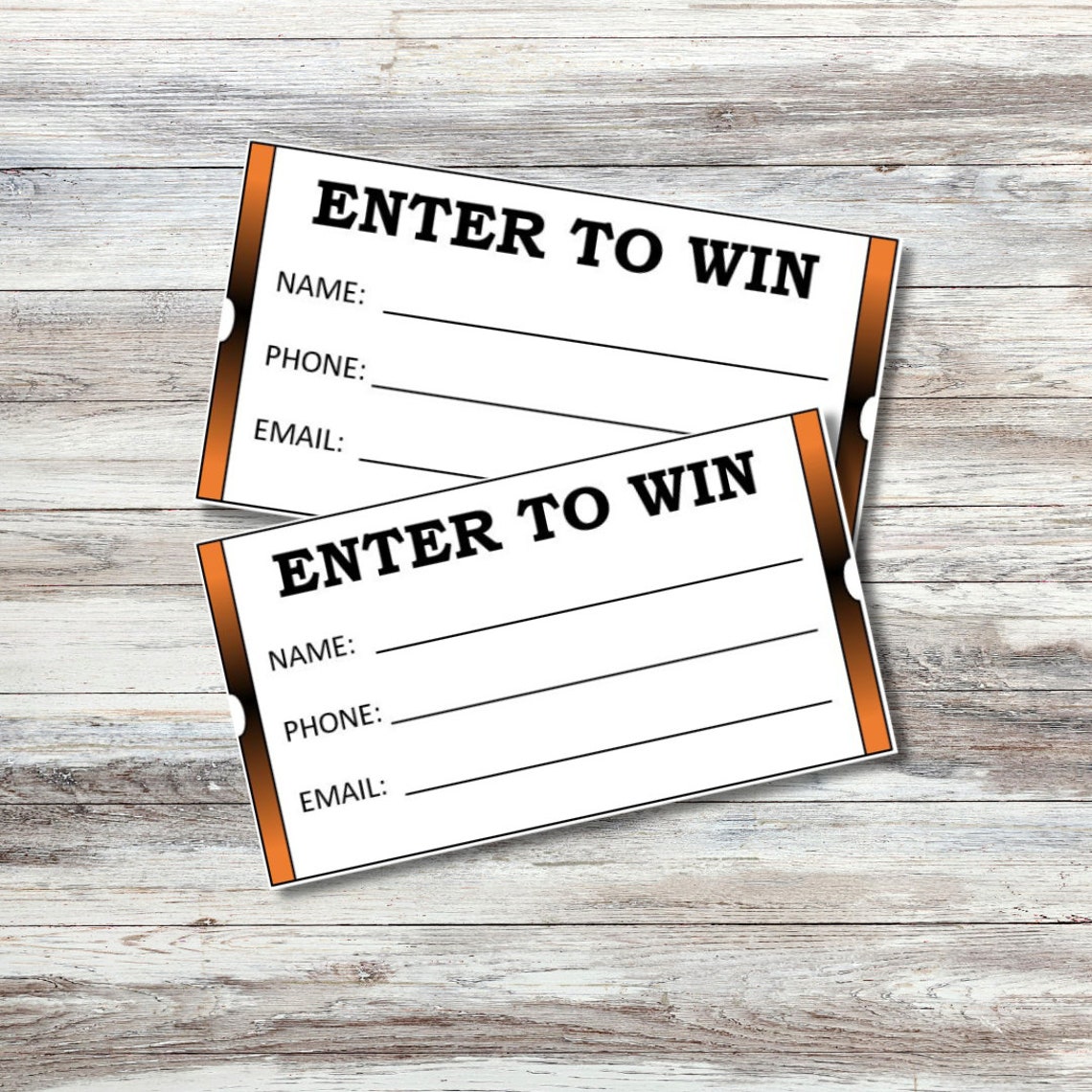 ENTER TO WIN Raffle Tickets Halloween Party Black Orange | Printable ...