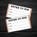 ENTER TO WIN Raffle Tickets Light Salmon Red and Black | Printable ...
