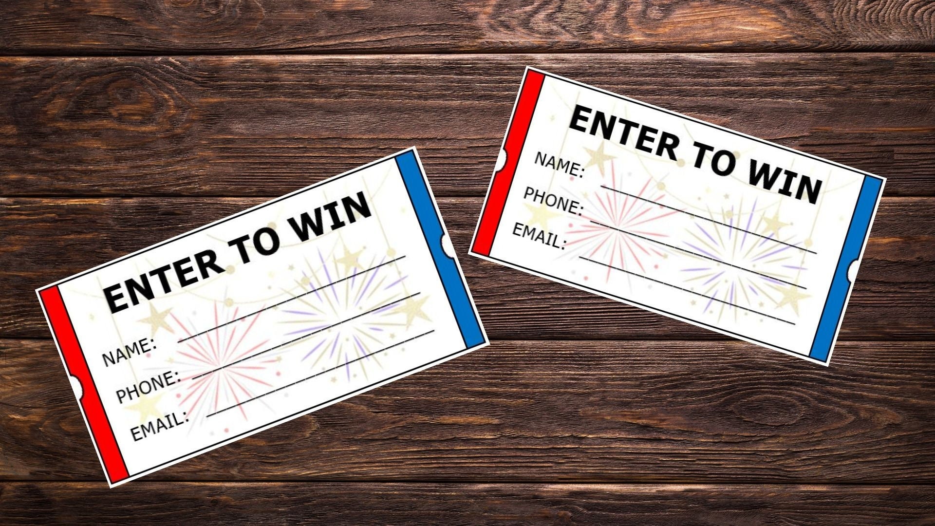 New Year's Eve Raffle Tickets ENTER TO WIN Fireworks | Printable ...