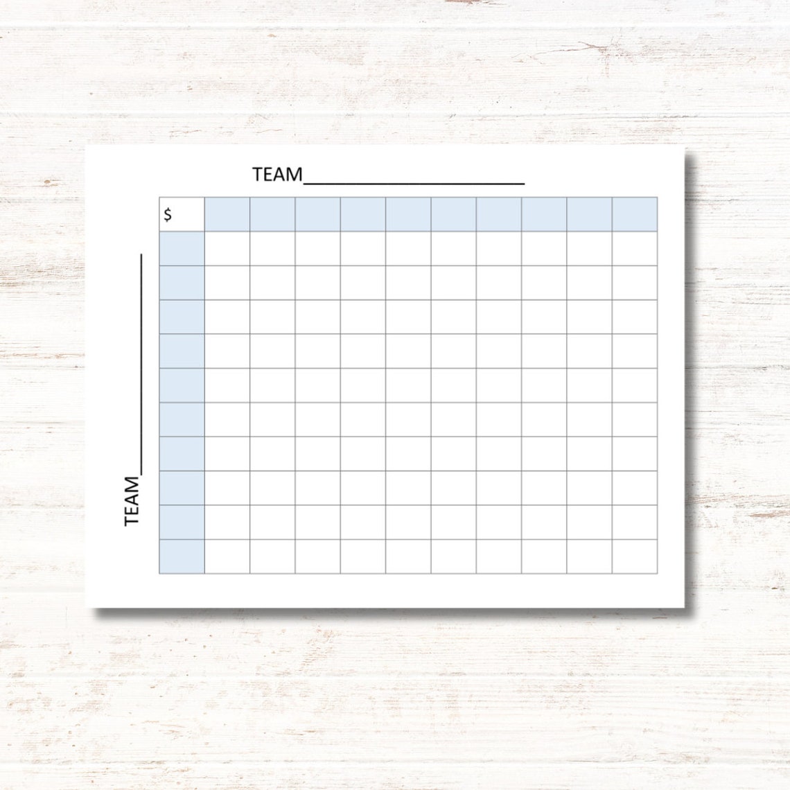 Simple Game Squares - Instant Download - PDF - Printable - Raffle Game ...