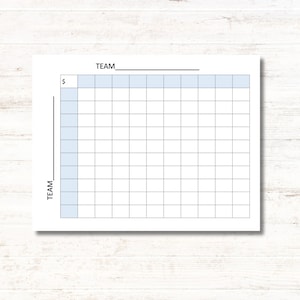 Simple Game Squares - Instant Download - PDF - Printable - Raffle Game ...