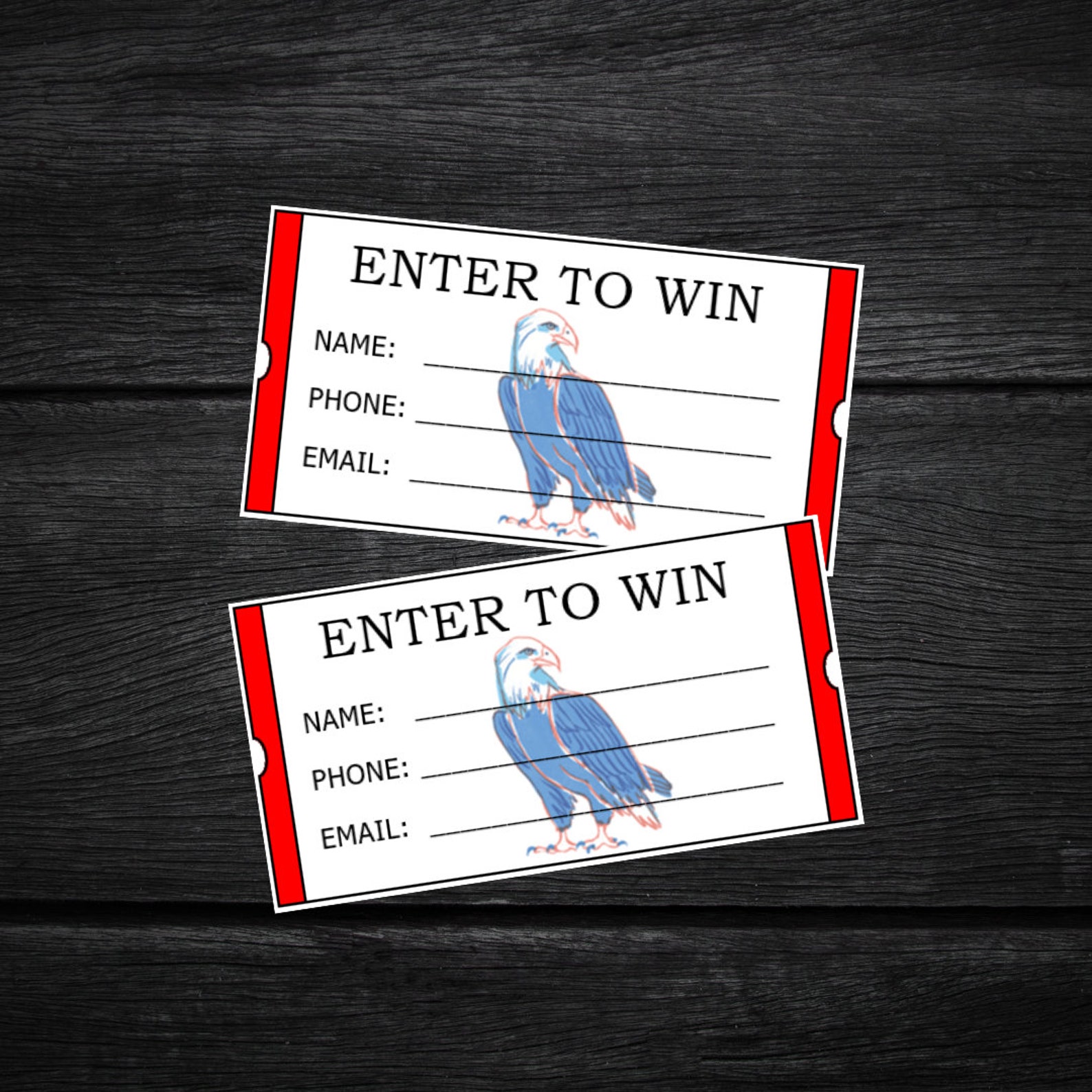 ENTER TO WIN Raffle Tickets Independence Day | Printable Tickets Pdf ...