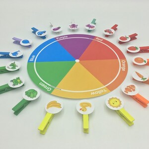 Color Matching Wheel Game Printable - Teaching Kids Color Activity ...