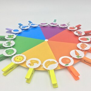 Color Matching Wheel Game Printable - Teaching Kids Color Activity ...
