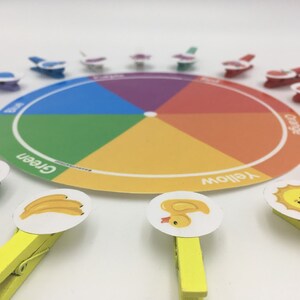 Color Matching Wheel Game Printable - Teaching Kids Color Activity ...