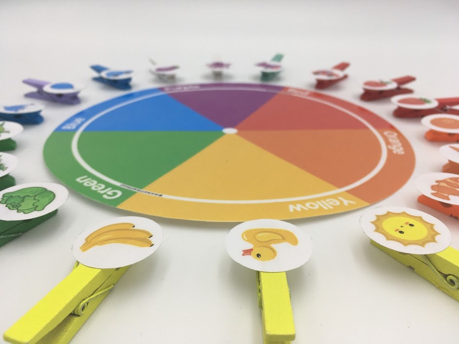 Color Matching Wheel Game Printable Teaching Kids Color | Etsy