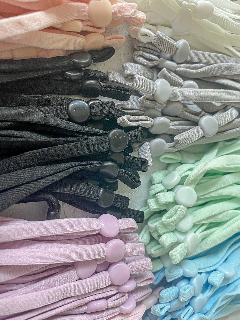 1/45mm Soft Elastic with Stoppers Elastic with Adjuster | Etsy