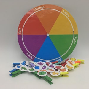Color Matching Wheel Game Printable - Teaching Kids Color Activity ...