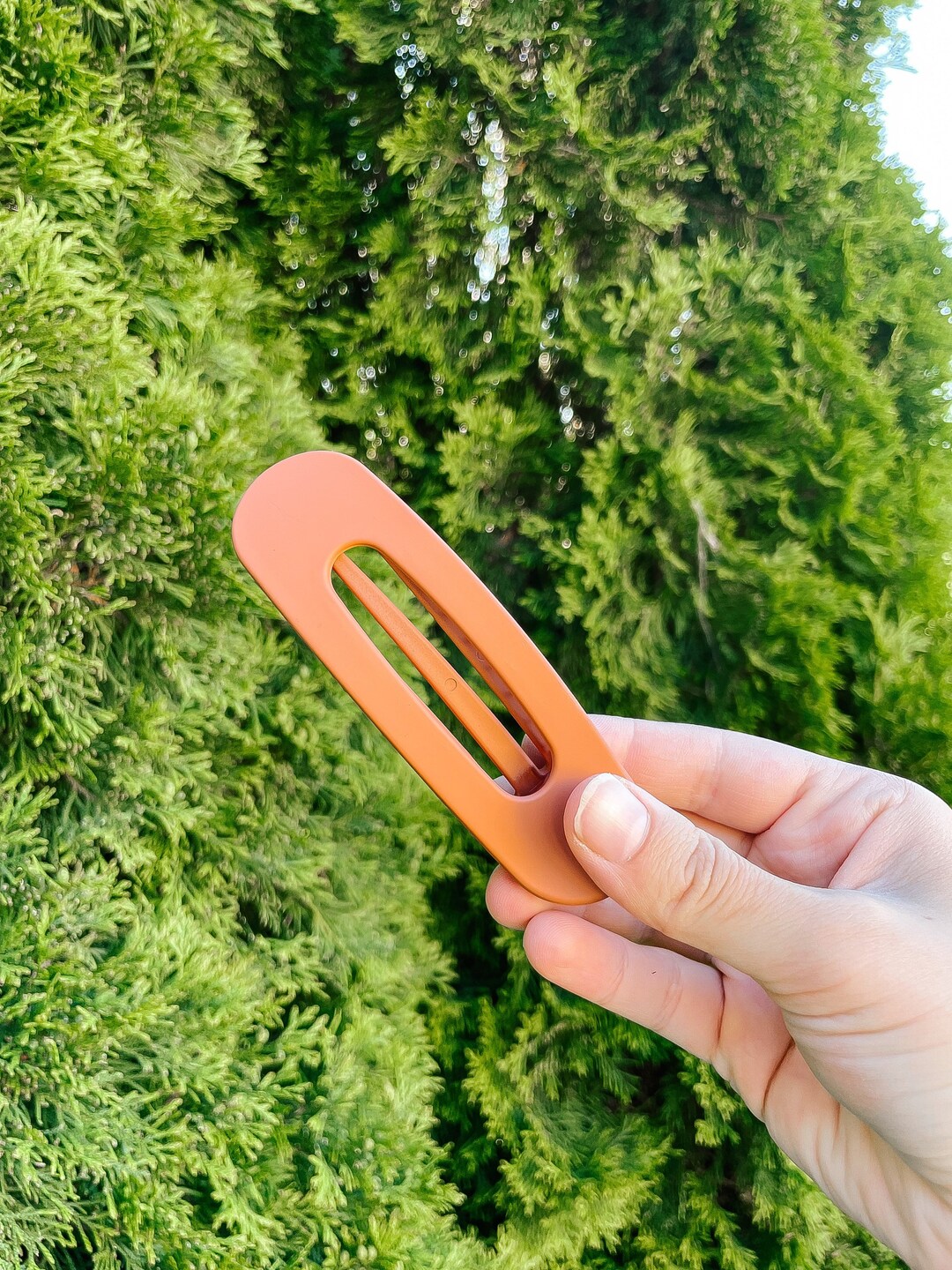 Burnt Orange Lay Down Claw Clip - Etsy