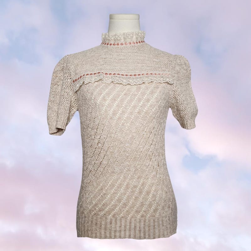 Lace Pink Turtleneck - Etsy