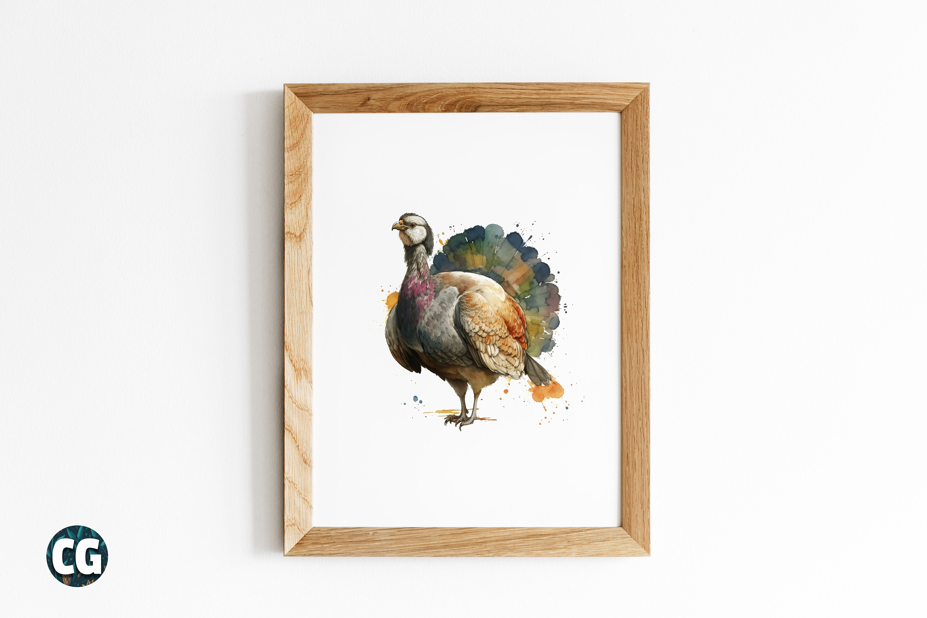 Watercolor Turkey Wall Art Painting Print | Bird Lover Wall Art ...
